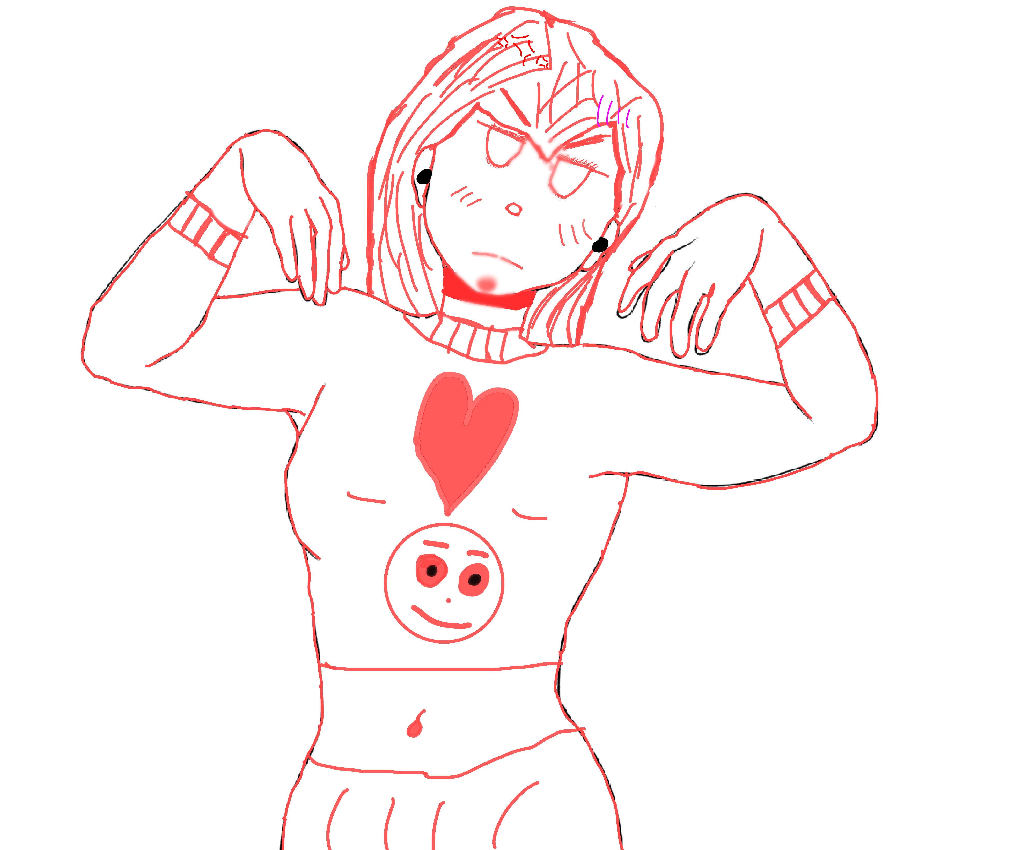 Girl being forced to do cute pose - ibisPaint