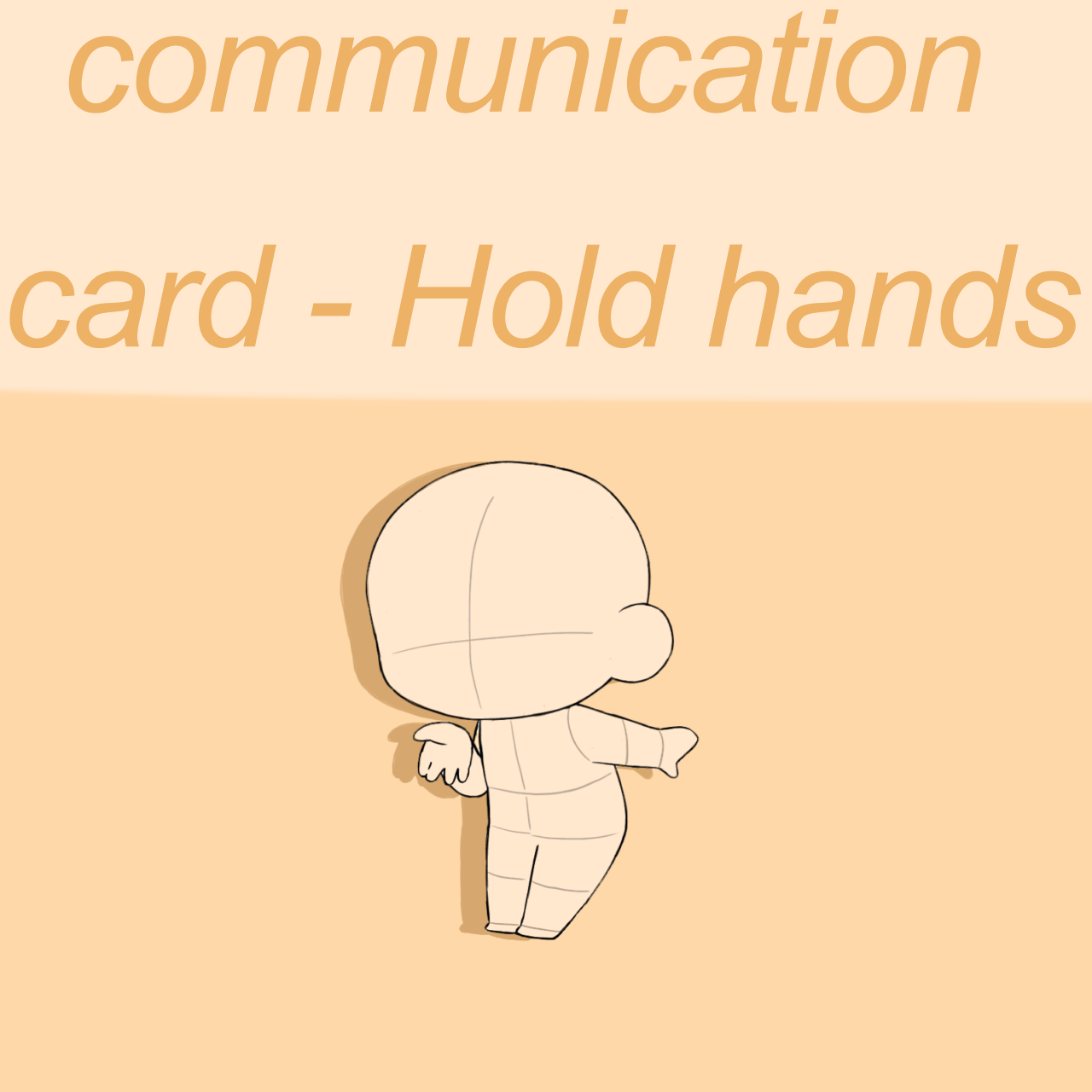 communication card - Hold hands! - ibisPaint