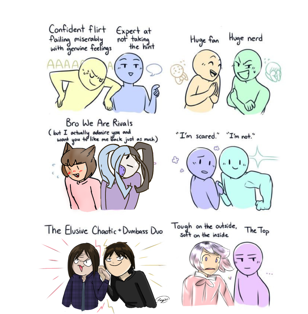 types of friends collab - ibisPaint