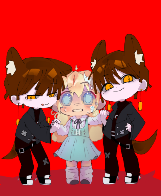 They stare (Collab) - ibisPaint