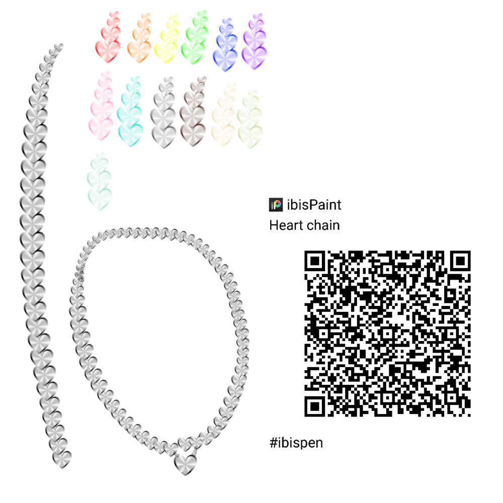 Heart chain brush! - ibisPaint