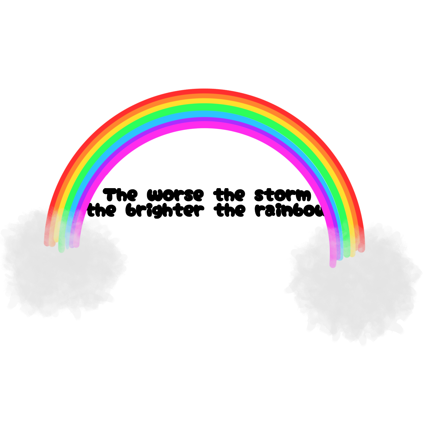 over the rainbow slogan - ibisPaint