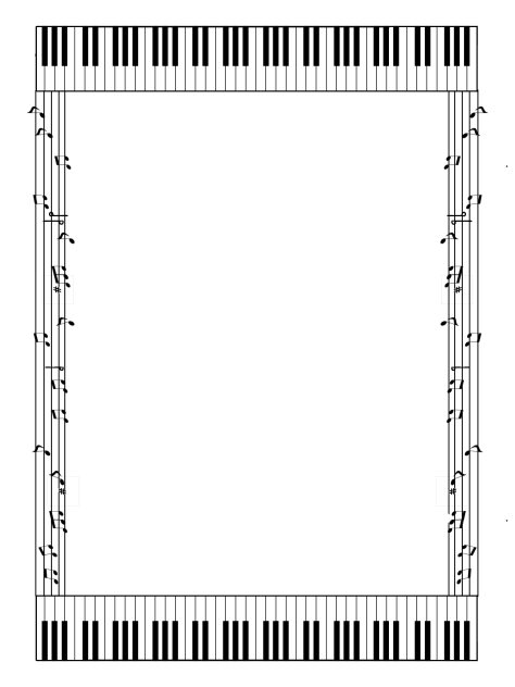 piano concert border - ibisPaint