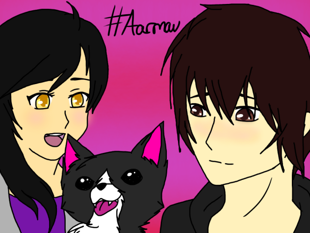 Aarmau!! Aaron + Aphmau - ibisPaint