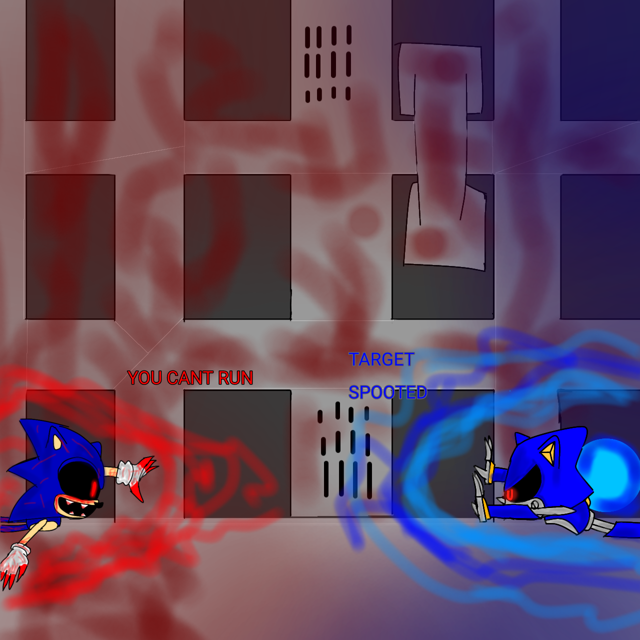 metal sonic VS sonic.exe - ibisPaint