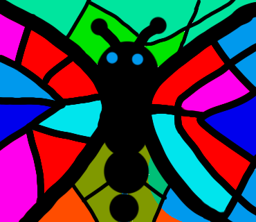 borboleta do arco-íris - ibisPaint