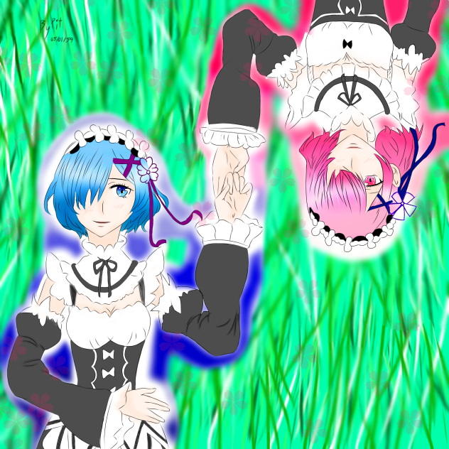 Rem & Ram - ibisPaint