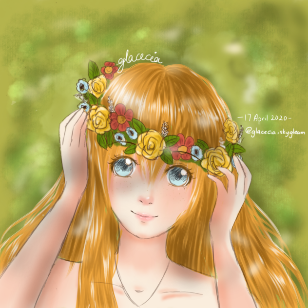 Glace in a flower crown - ibisPaint
