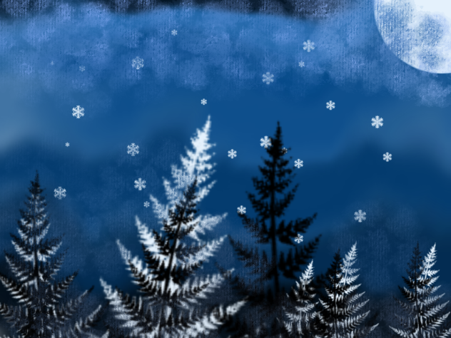 Snow night - ibisPaint