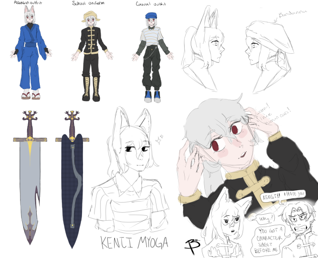 Kenji Myoga Character sheet - ibisPaint