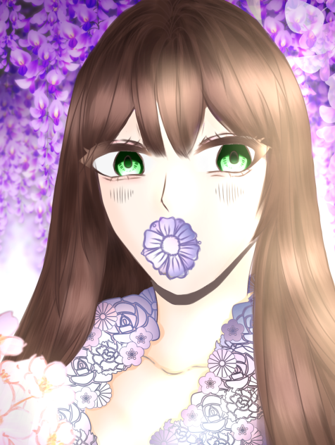 purple flowers - ibisPaint