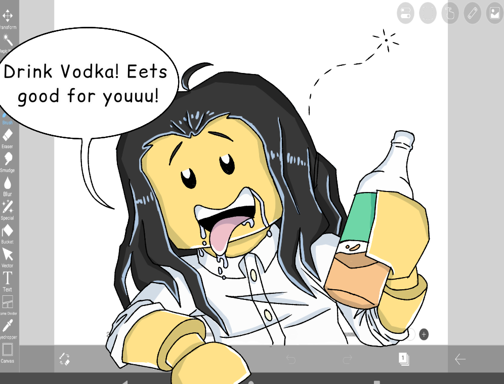 I think he drank a tad too much...😬 - ibisPaint