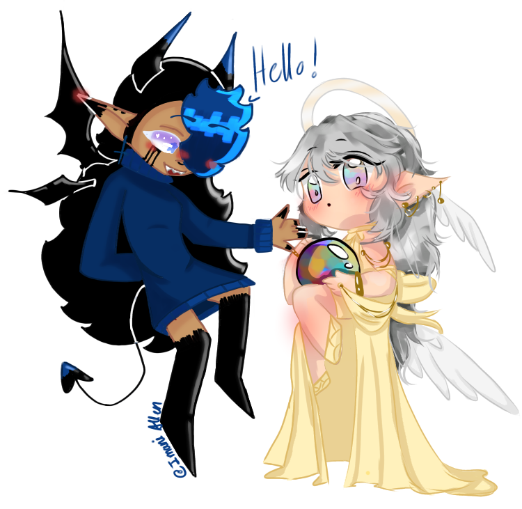 Angel and Devil Collab - ibisPaint