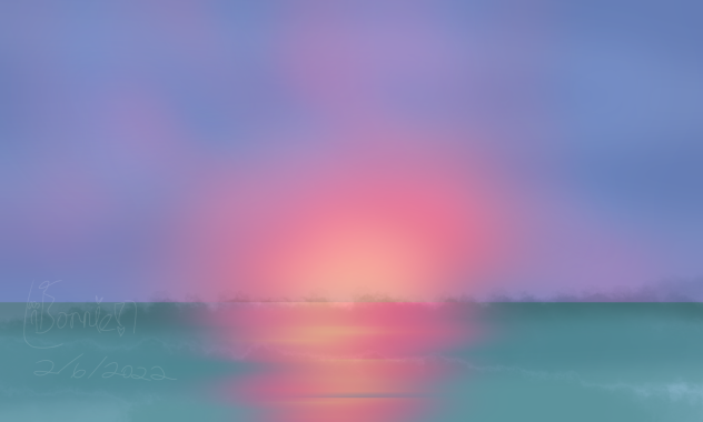 oceans sunset - ibisPaint