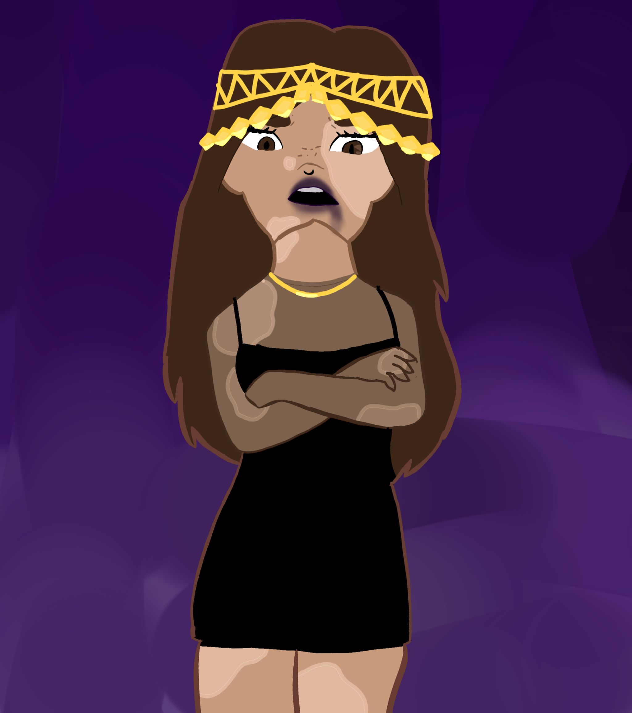 drawing Naomi as a deranged evil Queen 👑 - ibisPaint