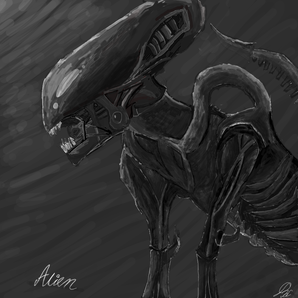 Alien Illustration - ibisPaint