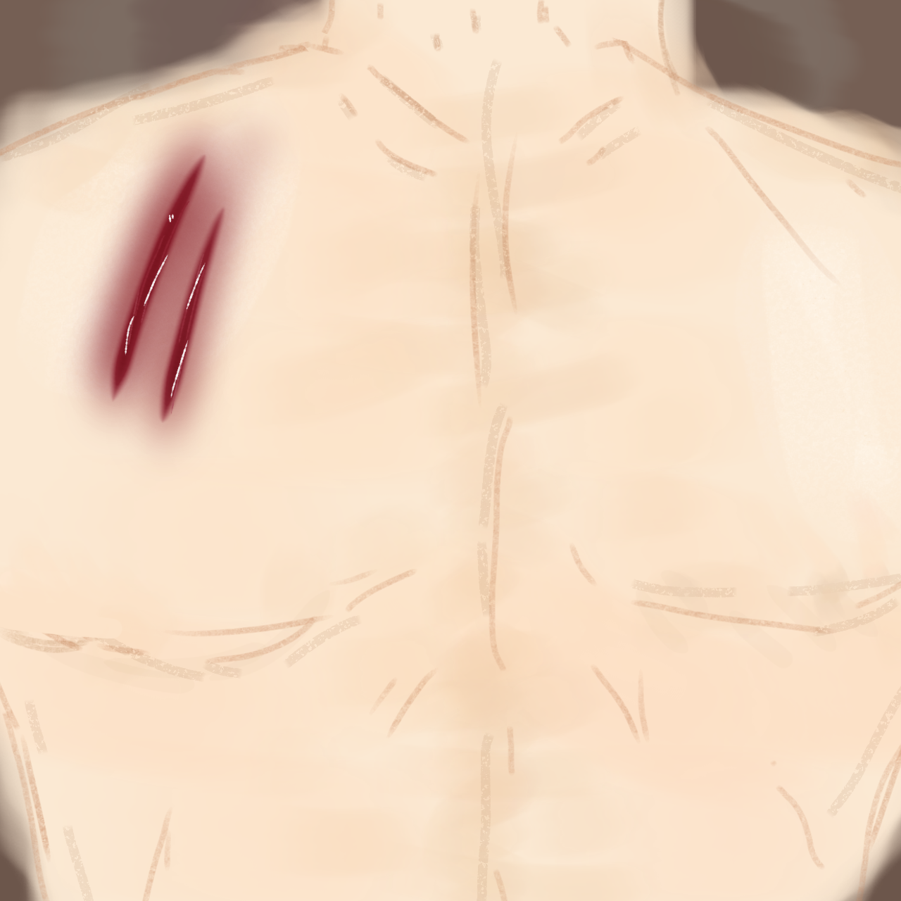 Eric w no shirt or choker ...(Back view) - ibisPaint