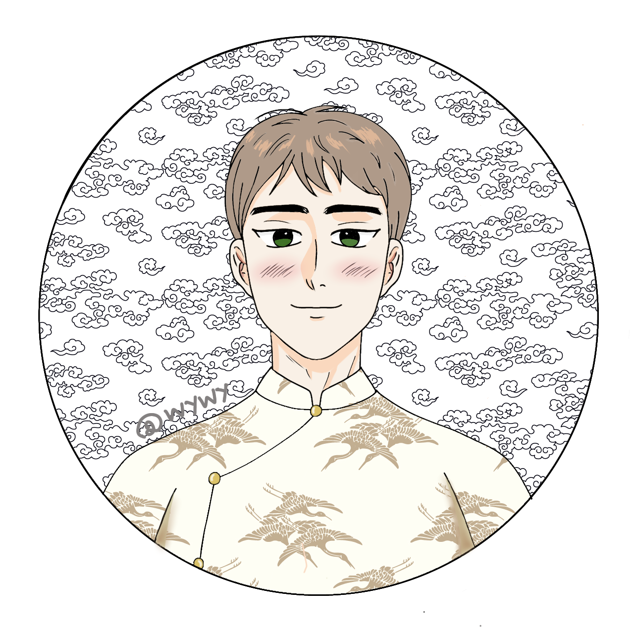 Dongyun ( BJ Alex ) Wearing Ao Dai - ibisPaint