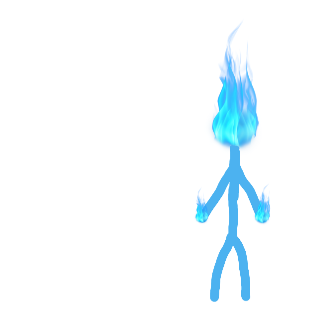 Blue stickman - ibisPaint