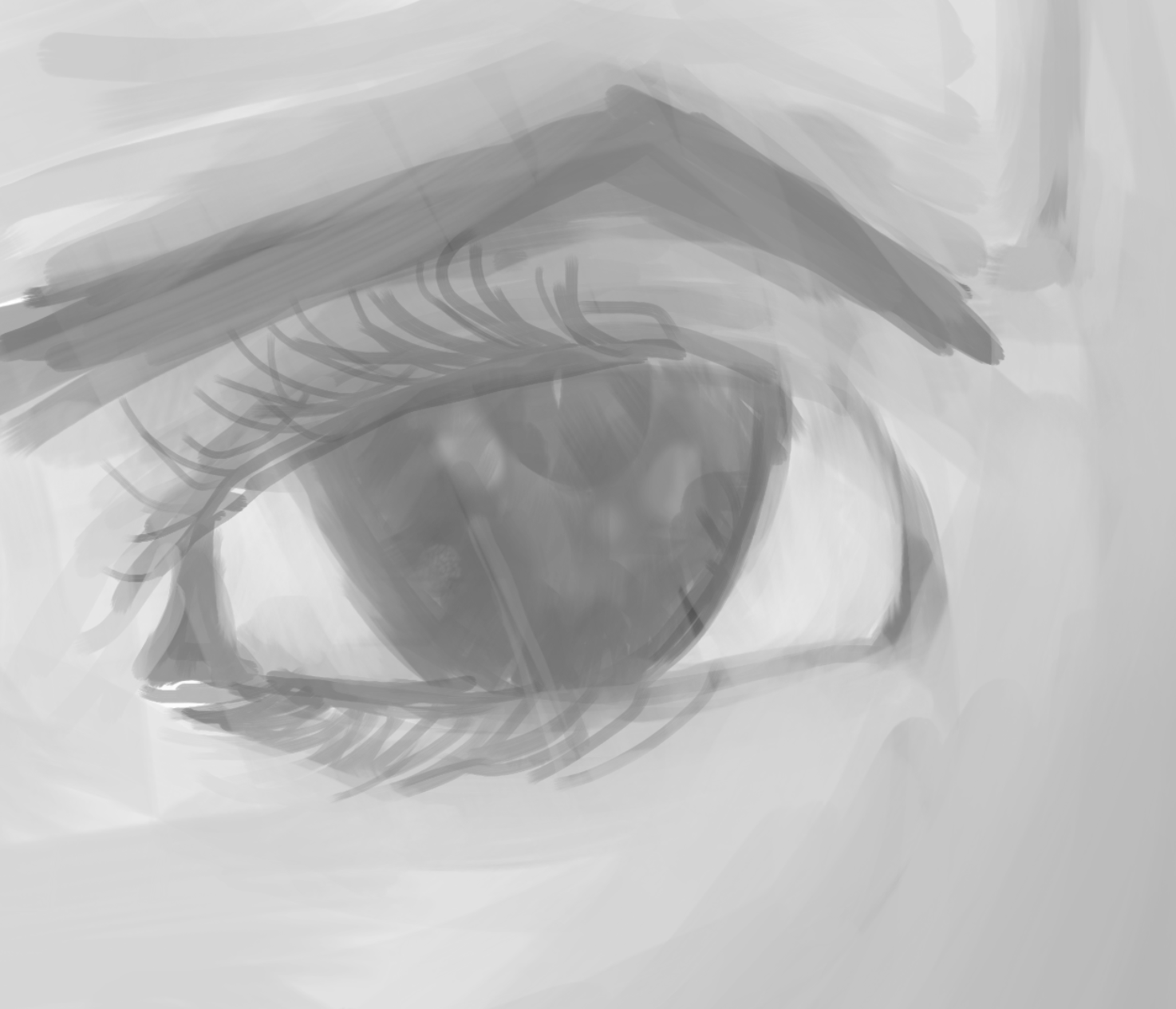 B&W eye - ibisPaint