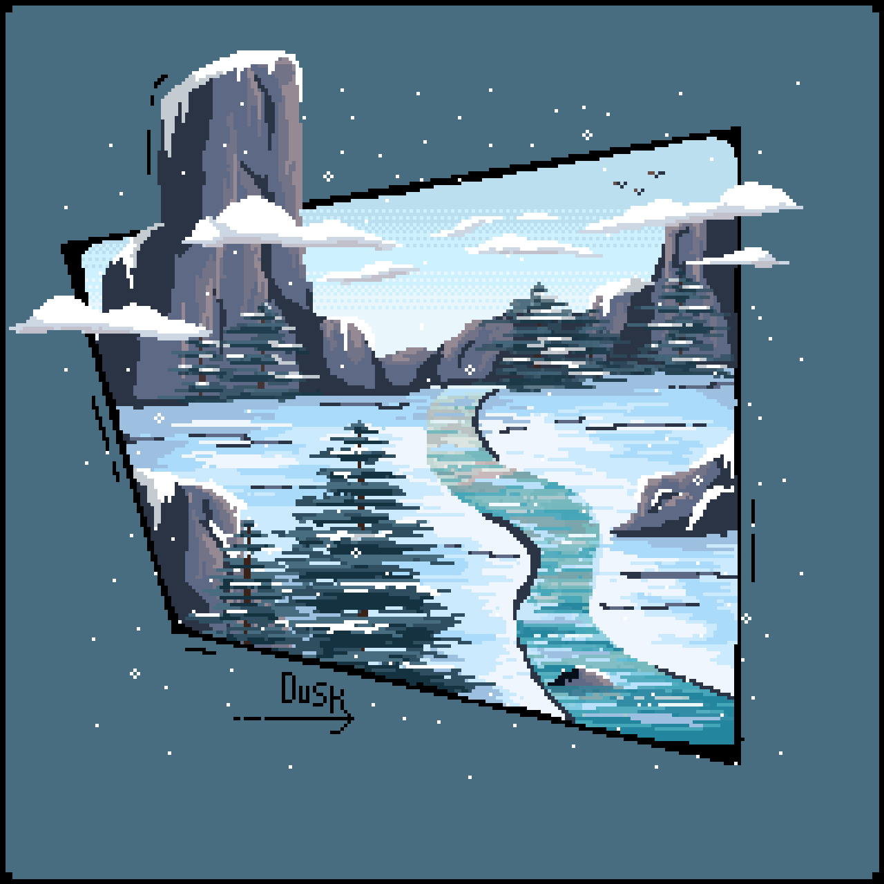 Little pixel snow land - ibisPaint