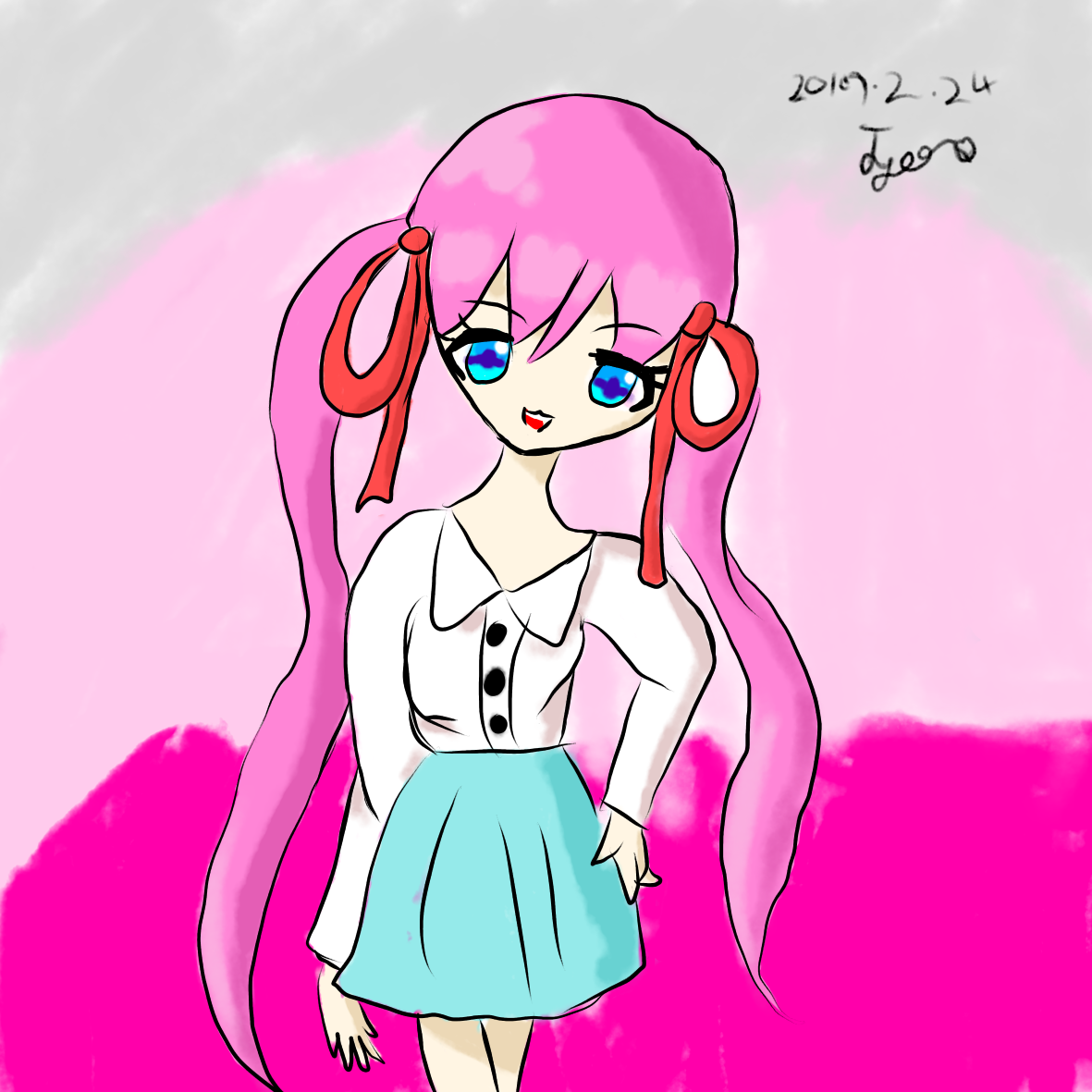 sp drawing 드디어 명암 넣는 법 배웠어요~! 문캣 - ibisPaint