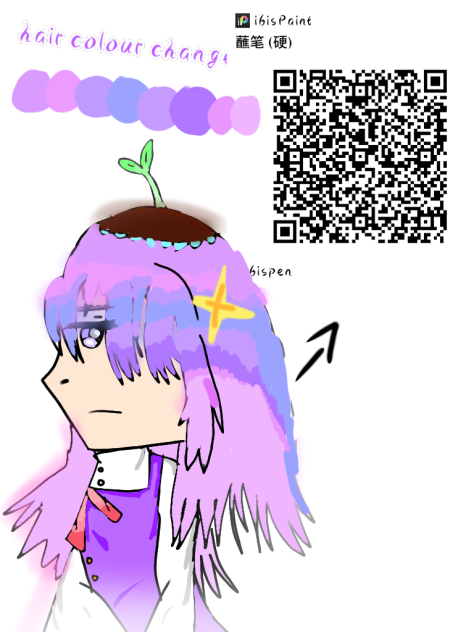 Hair colour change use colour!💕 - ibisPaint