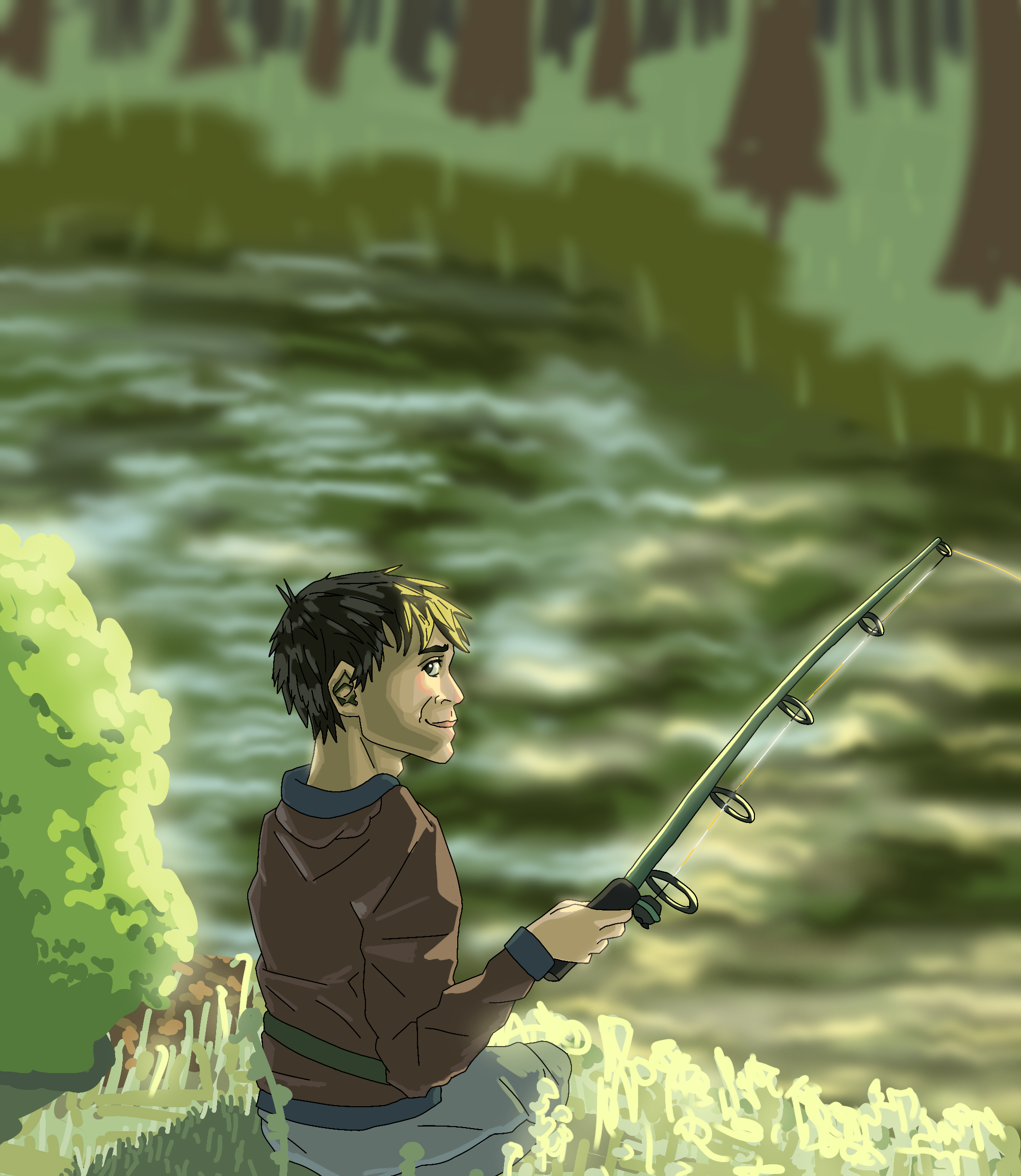 Miguel Fishing - ibisPaint
