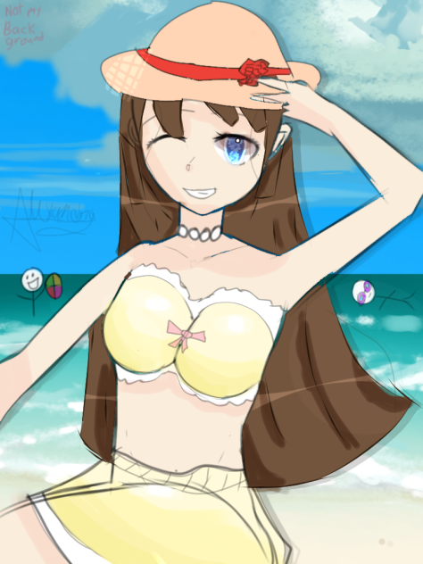 SWIMMING!🏐💛 - ibisPaint