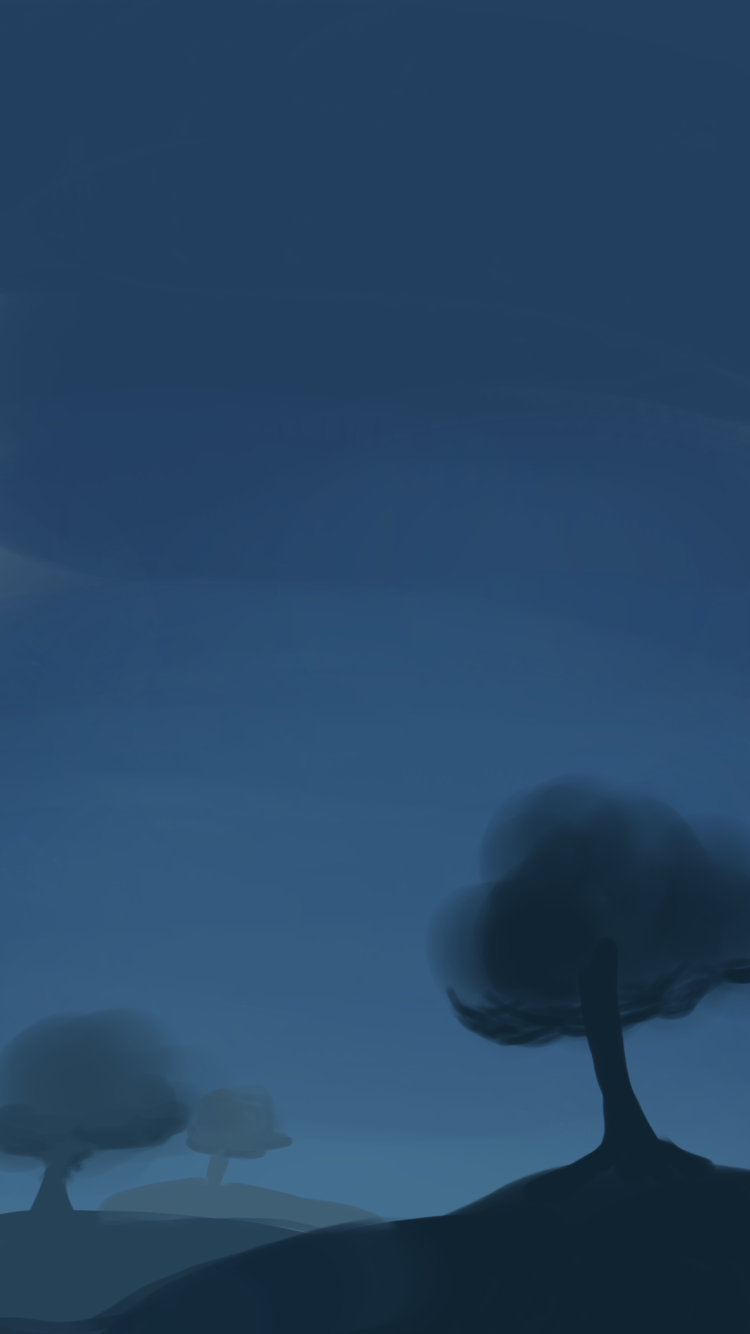 Hill top trees (day 231) - ibisPaint