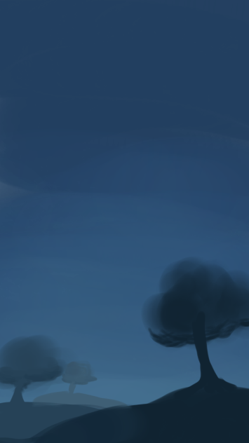 Hill top trees (day 231) - ibisPaint