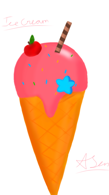 Ice cream cone - ibisPaint
