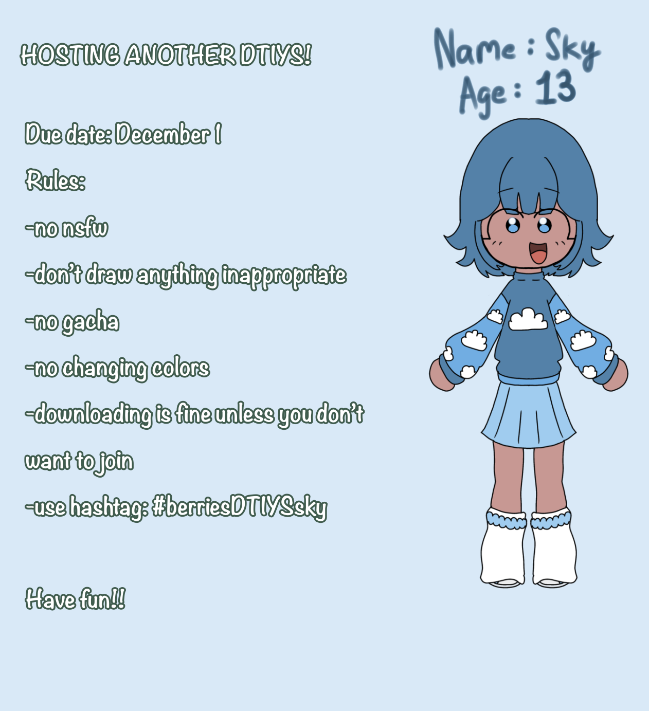 2ND DTIYS!! #berriesDTIYSsky - ibisPaint