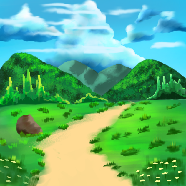 summer mountain - ibisPaint