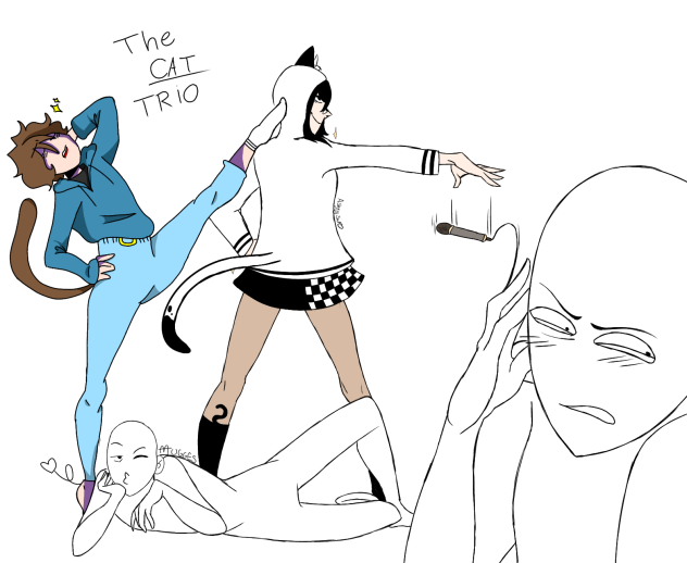 The cat trio - ibisPaint