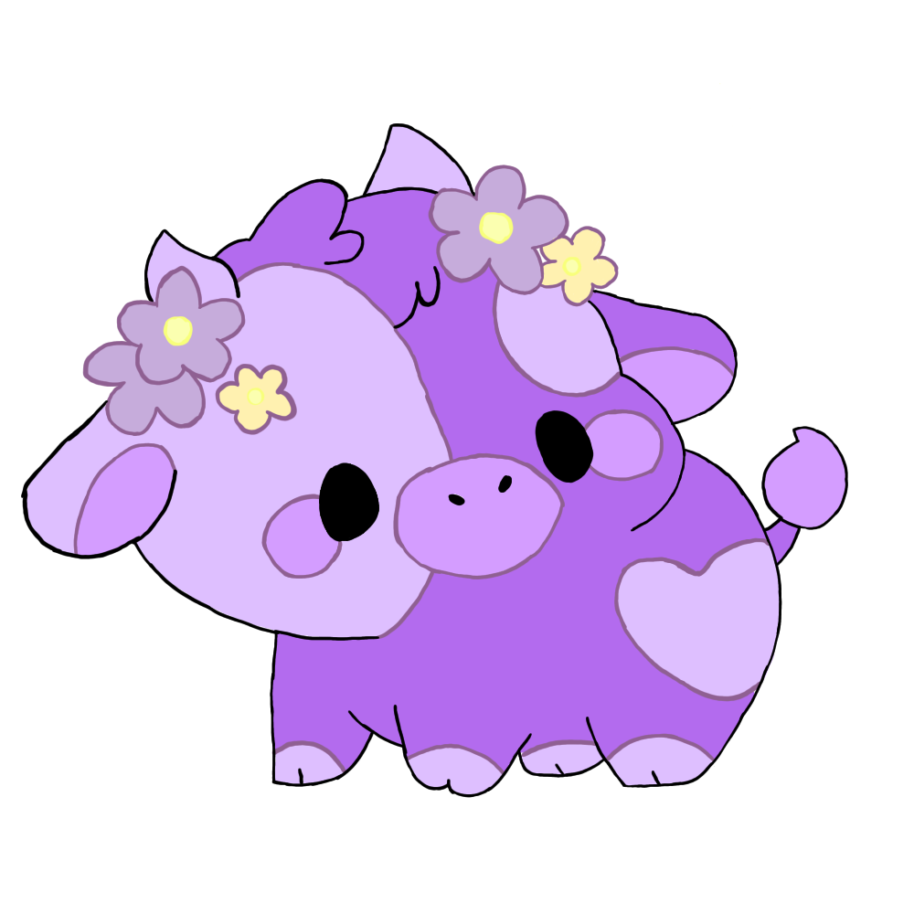 Lavender Cow - ibisPaint