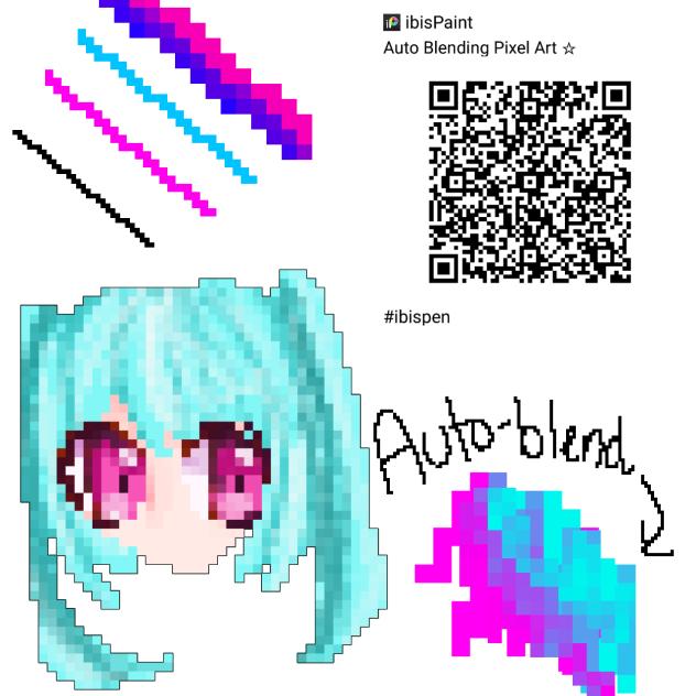 Auto-blending Pixel Art Brush ☆ - ibisPaint
