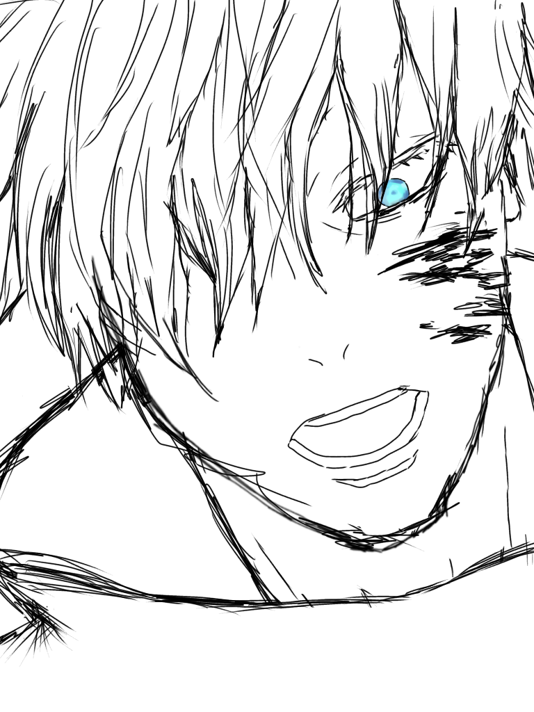 Gojo sketch idk - ibisPaint