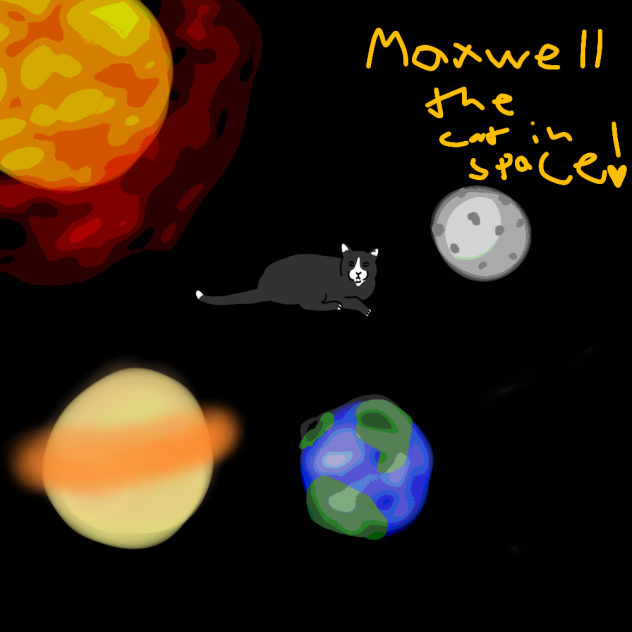 Maxwell the Cat in Space - ibisPaint