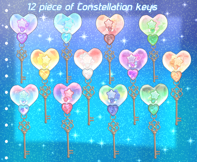 Colorful constellations keys - ibisPaint