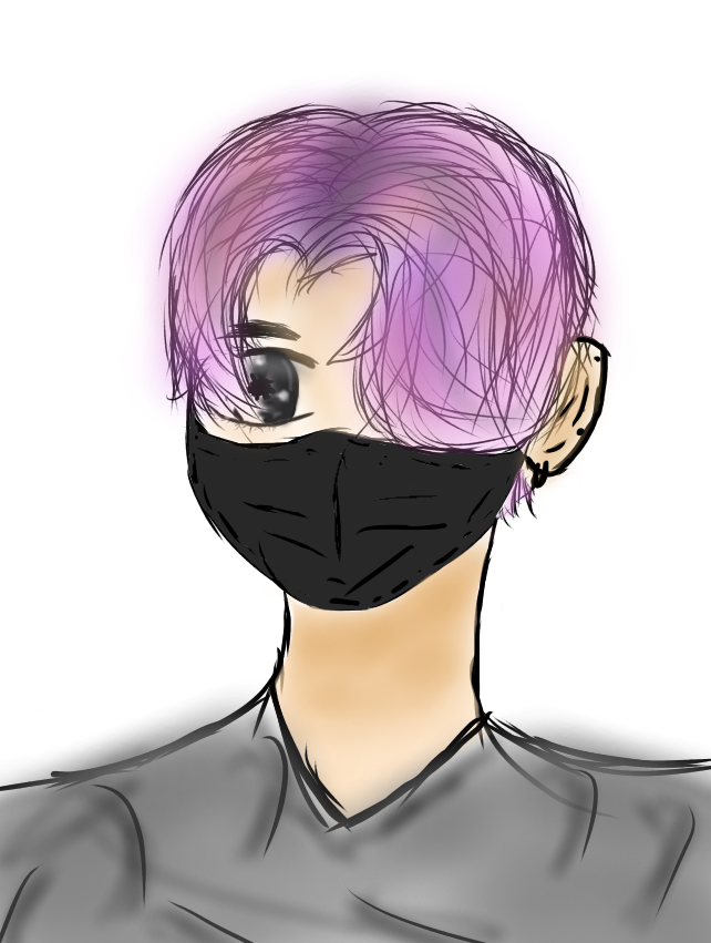 purple haired guy - ibisPaint