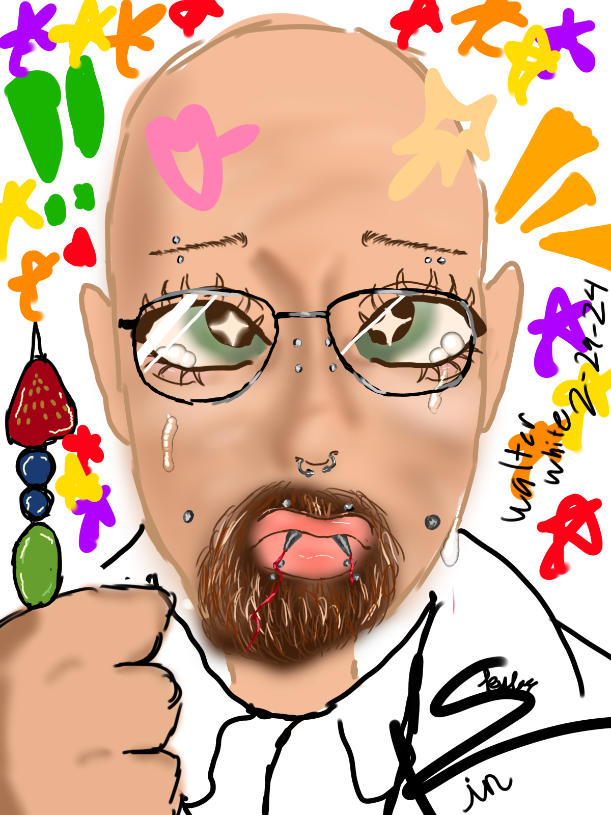 Walter white jelly art style - ibisPaint