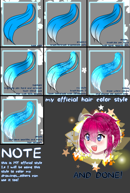 my official hair color style - ibisPaint