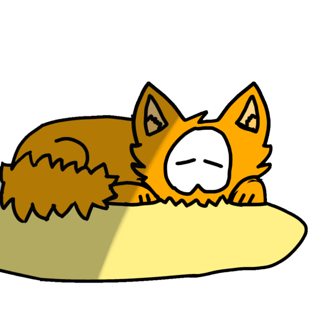Golden slimepup sleeping - ibisPaint