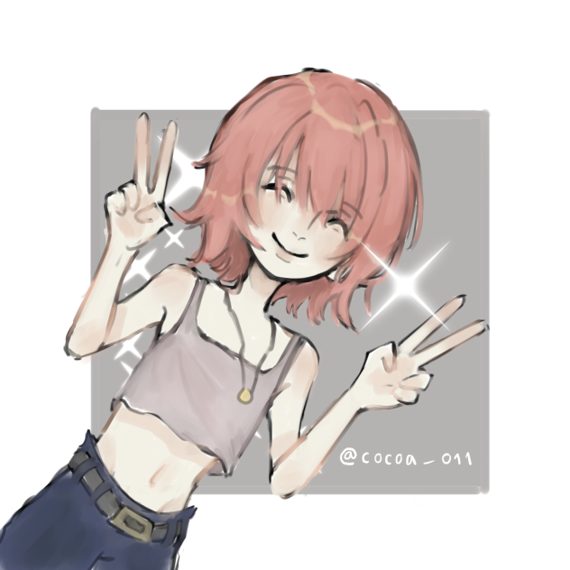 Pink hair again - ibisPaint