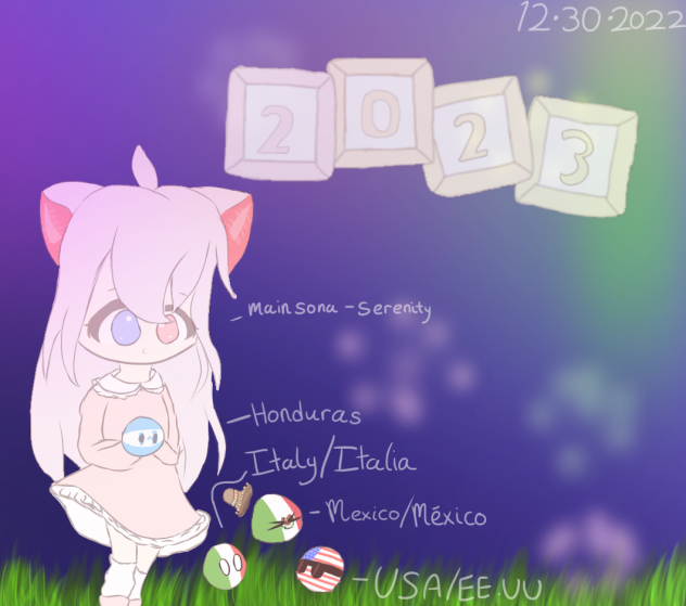 me and my nationalities celebrating 2023 - ibisPaint