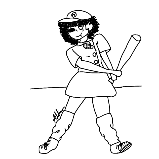 1943 All American Girl baseball - ibisPaint