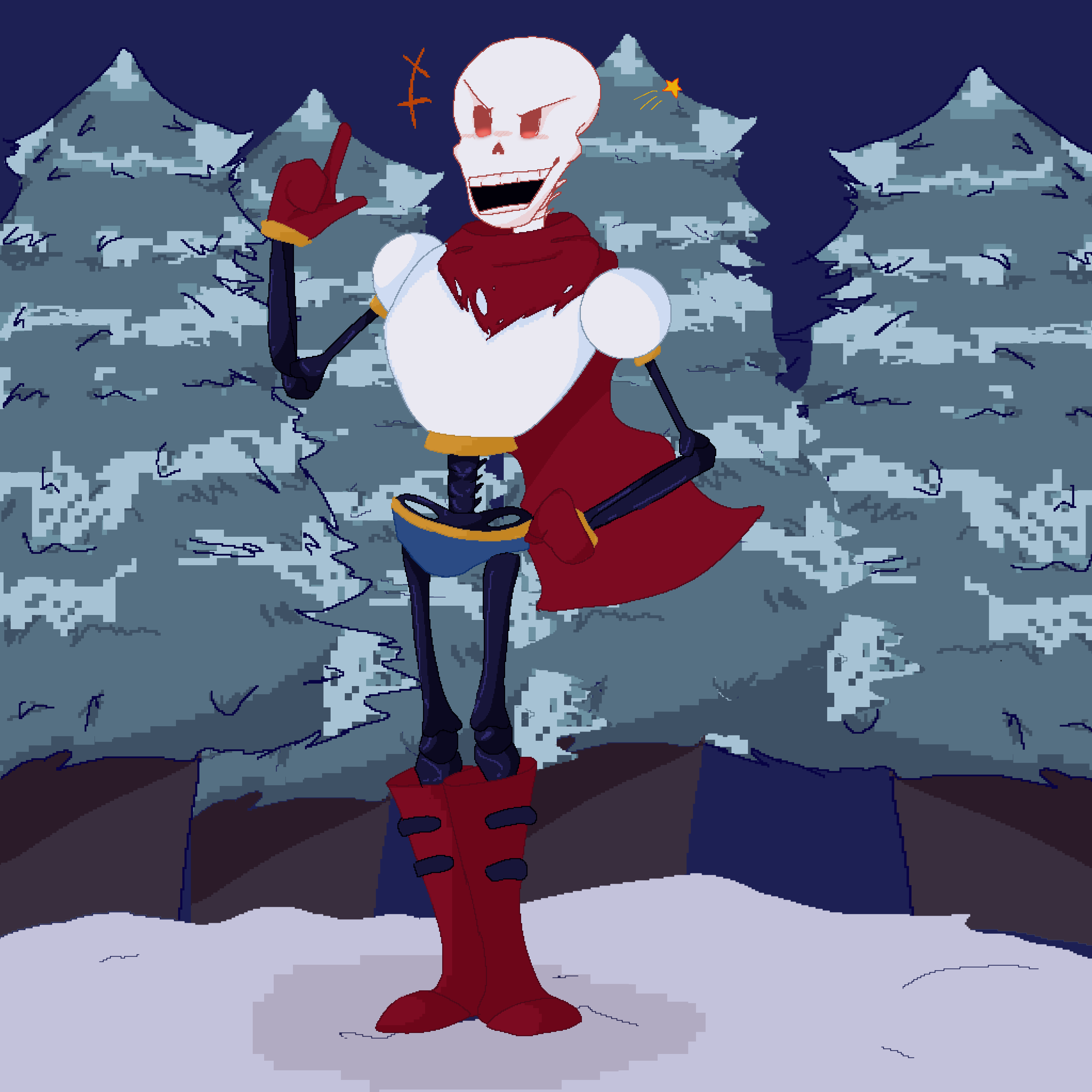 papyrus from undertale ᕙ(` ´)ᕗ - ibisPaint
