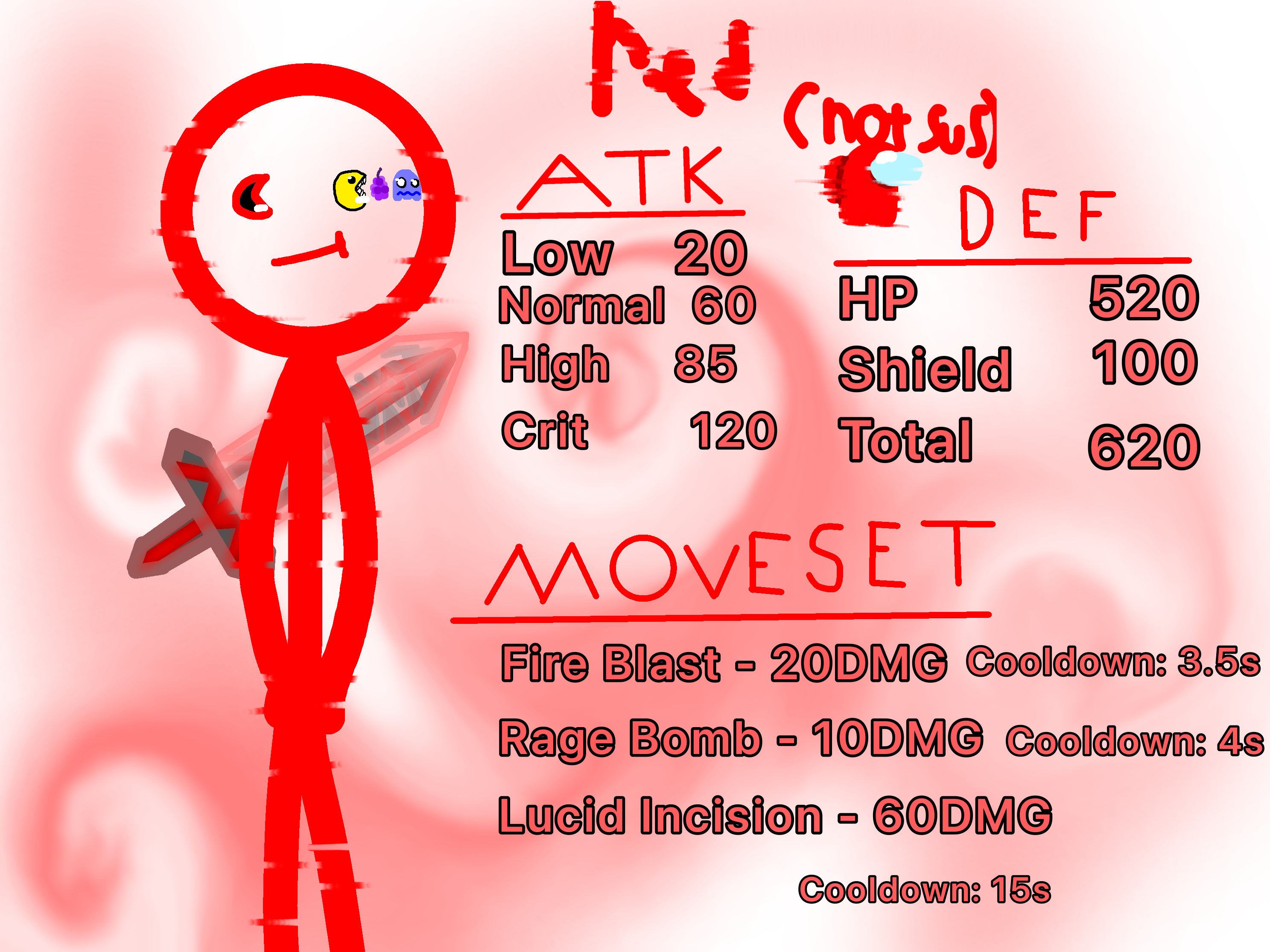Stickman Red Fire (From my comic) - ibisPaint