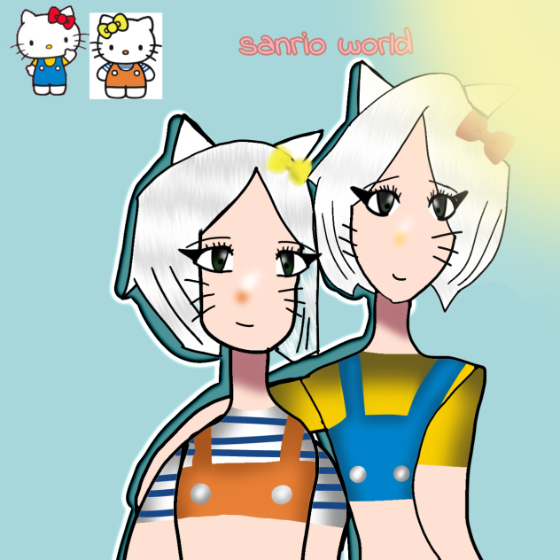 Hello kitty & mimmy - ibisPaint